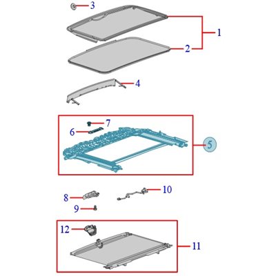 17-21 GMC ACADIA / 18-21 BUICK ENCLAVE / CHEVROLET TRAVERSE SUNROOF ...